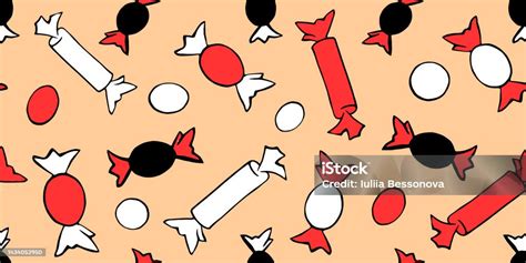 달콤한 귀여운 사탕의 벡터 매끄러운 패턴 휴일에 대한 개념 할로윈 크리스마스 새해 생일 메뉴 인쇄 포장지 의 디자인을위한 밝은 어린이 질감 0명에 대한 스톡 벡터 아트 및