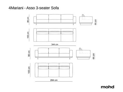 4mariani Asso 3 Seater Sofa Mohd Shop