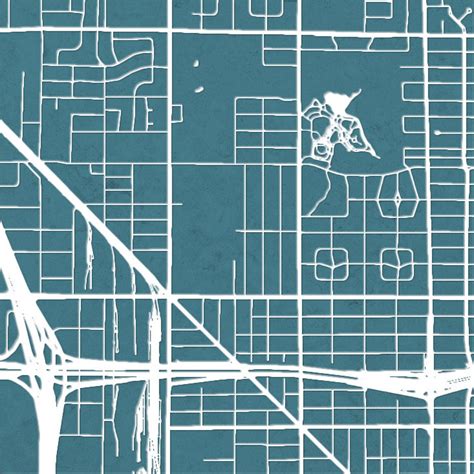 Phoenix Map City Street Map Of Phoenix Arizona Art Print Etsy