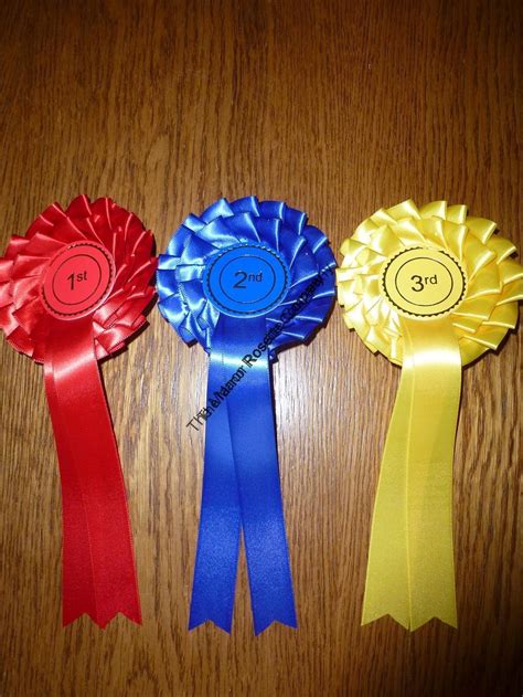 1 Tier Set Of 1st To 6th Stock Rosettes The Manor Rosette Company