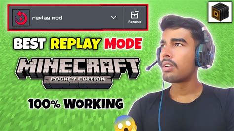 java level replay mod in mincraft pocket edition 😱 replay mod for mcpe 1 20 youtube