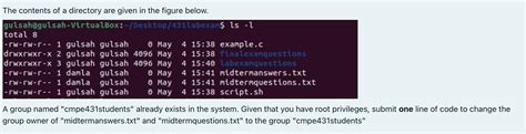 Solved The Contents Of A Directory Are Given In The Figure Chegg
