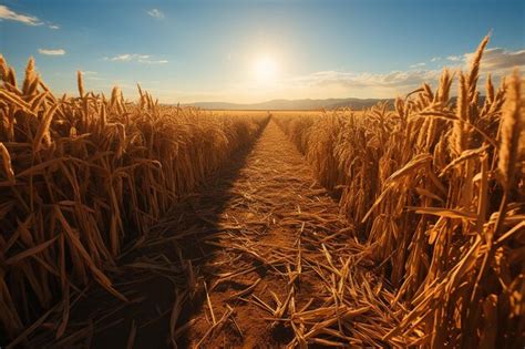Premium Photo Sunlight Filtering Through Tall Stalks Of Wheat