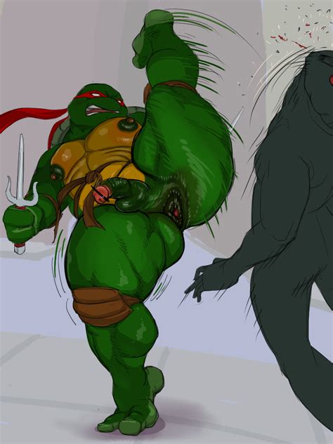 Rule 34 Anus Big Butt Green Skin Male Only Nipples Penis Raphael Swords Teenage Mutant Ninja