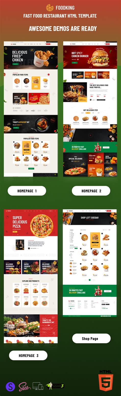 Foodking Fast Food Restaurant Php Template Thememag