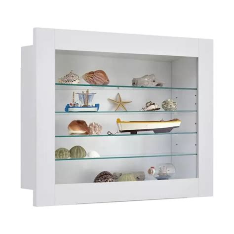 Modern Wall Display Cabinet Glass Laminated Models Collections Shelf