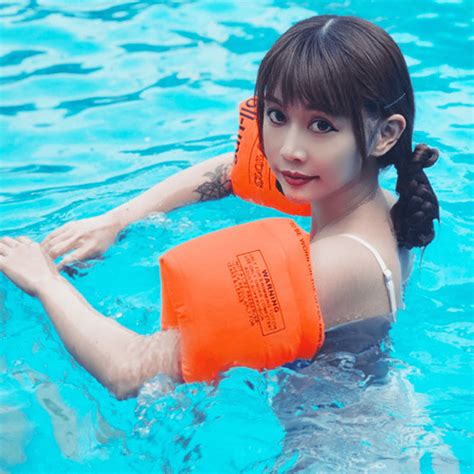 Pvc Inflatable Arm Circle Swimming Sleeve Thick Stripes Arm Circle