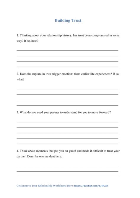 Improve Your Relationship Worksheets 1