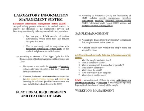 Lmis Lmis Laboratory Information Management System Laboratory Information Management System