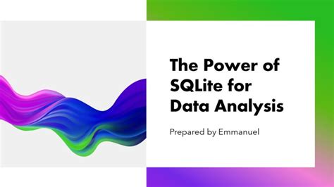 Sqlite A Serverless Database For Data Analysis Emmanuel Msafiri