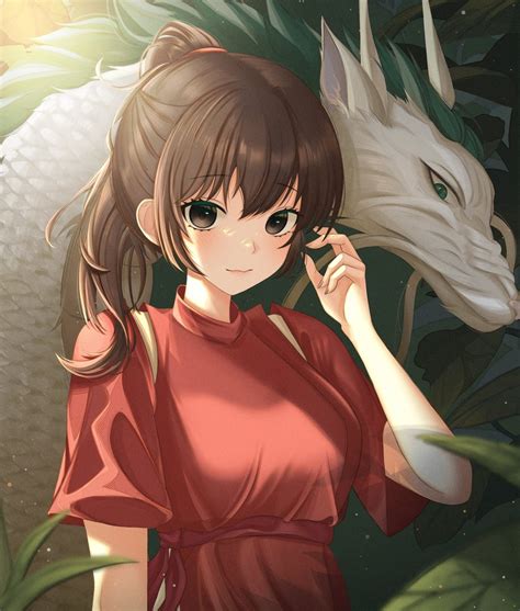 Ogino Chihiro And Haku Sen To Chihiro No Kamikakushi Drawn By Doongdang Danbooru