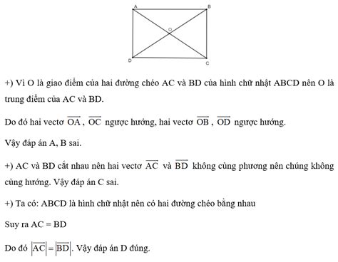 Cho Hình Chữ Nhật Abcd Gọi O Là Giao điểm Của Ac Và Bd Khẳng định Nào