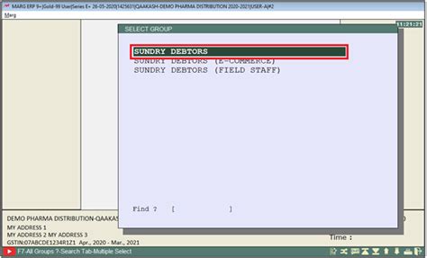 How To View All Debtors Ledger While Creating Single Entry In Marg
