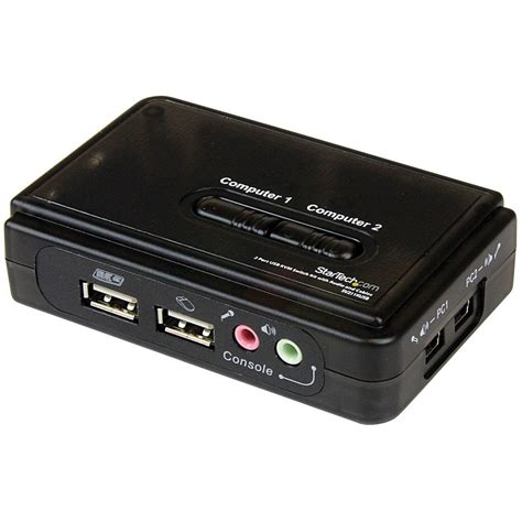 StarTech Com StarTech Com 2 Port USB KVM Kit With Cables And Audio Switching KVM Audio