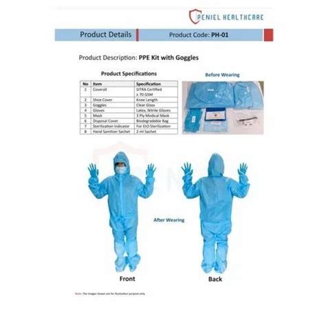 Non Wovencoverall Disposable Covid 19 Ppe Kit Rs 460 Kit Id