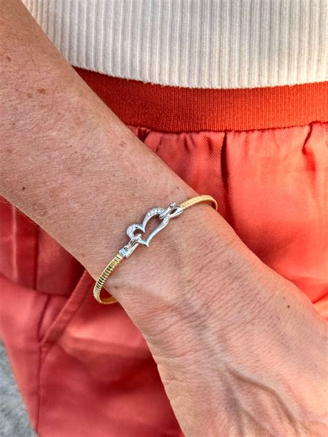 Sterling Silver 925 Two Tones Wire Bracelet Technostation