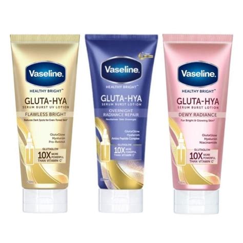 Vaseline Healthy Bright Gluta Hya Serum 300ml Dewy Radiance And Flawless Glow Skin Burst Uv