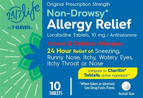 Dailymed 24 7 Life Non Drowsy Allergy Relief Loratadine Tablet Tablet