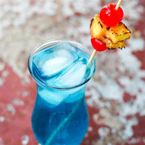 Grilled Spiced Blue Hawaiian Cocktail Daily Dish Recipes