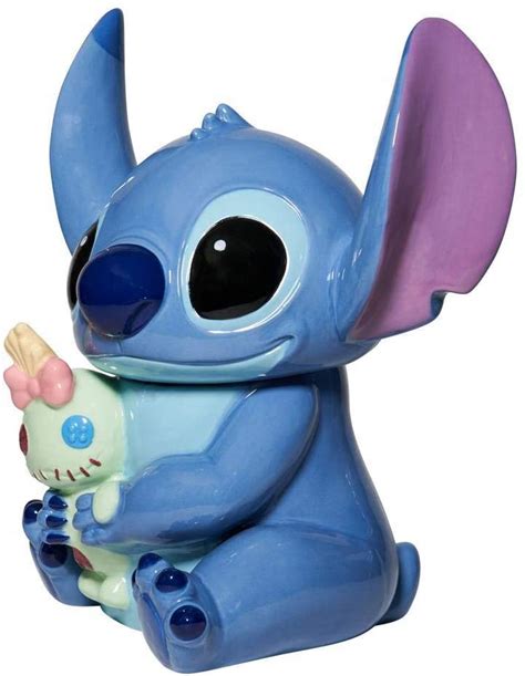 Disney Ceramics Lilo And Stitch Holding Doll Sculpted Cookie Jar Canis