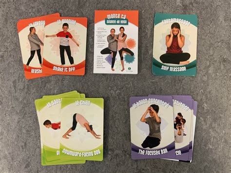Cartes de yoga pour enfants Jeu de yoga pour enfants Cartes bilingues Cartes éducatives