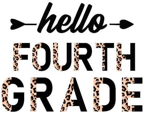 Hello Fourth Grade Leopard Dtf Direct To Film Transfer Twisted