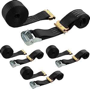 4 Pack 2 Inch E Track Straps Heavy Duty Ratchet Straps 12ft