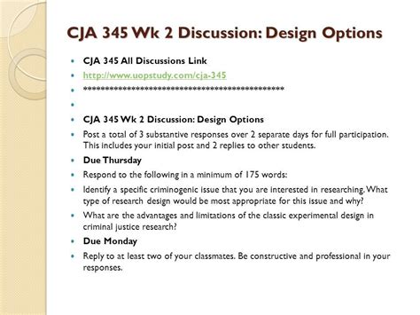 CJA 345 CJA345 Cja 345 Cja345 All Discussions RESEARCH METHODS AND