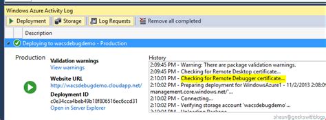 remote debug windows azure cloud service