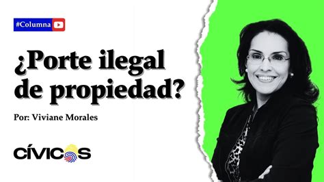 ¿porte Ilegal De Propiedad Columna De Viviane Morales Youtube