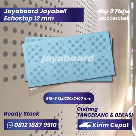 Jual Papan Gipsum Akustik Jayabell Echostop R15 8 12 Mm Gypsum Jayaboard Kab Tangerang Atap