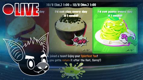 Splatoon 3 Splatfest Team Pasta 🍝 Livestream 🔴 Youtube