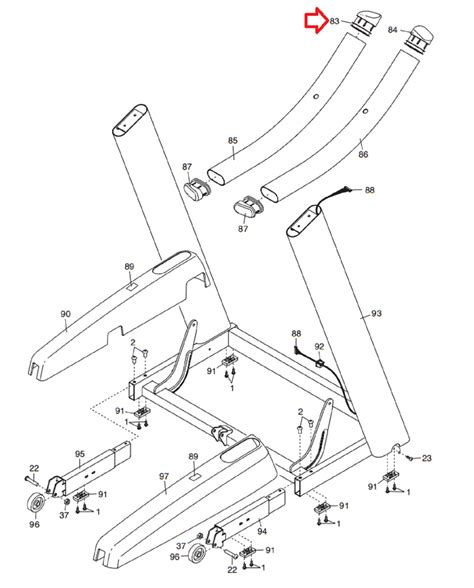 Nordictrack Proform Treadmill Left Top Handrail End Cap 335747