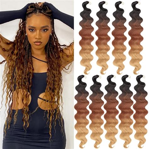 Amazon Unionbeauty 24 Inch 9Packs Body Wave Braiding Ombre Brown