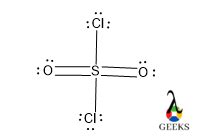 SO2Cl2 Lewis Structure Drawings Hybridization Shape Charges Pair