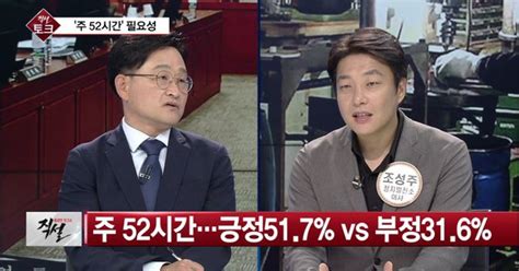 직설 조성주 근로시간 단축 지나치게 길게 했던 연장근로 시간을 줄이자는 것