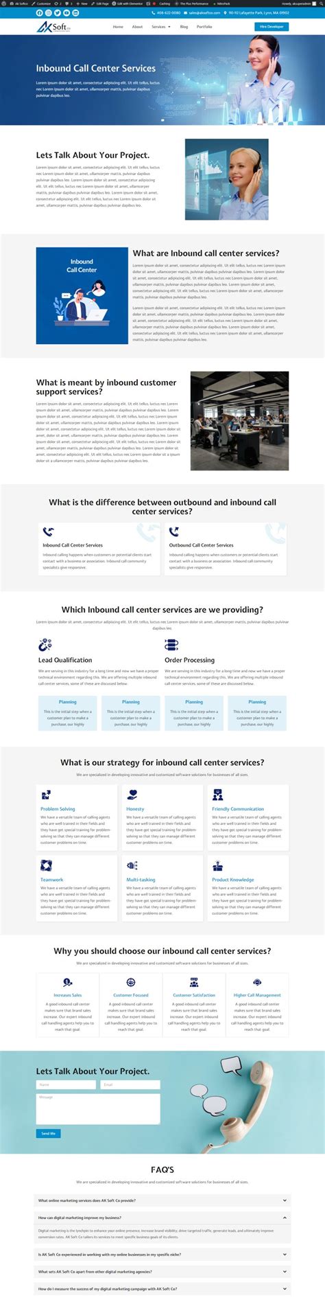 Shoaib Ijaz On Linkedin Landing Page For Call Center Services
