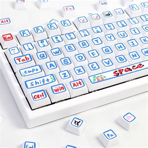 127pcs Funny Graffiti Keycap Set Cute Personalized Keycaps Xda