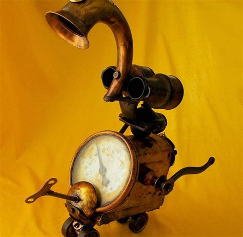Robot Assemblage Sculpture Tooter