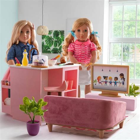 Our Generation Lovely Living Room Furniture Accessory Set For 18 Dolls