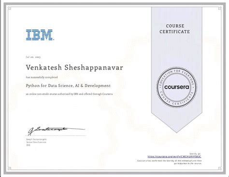 Venkatesh Sheshappanavar On Linkedin Completed The Course Of Python For Data Scienceai And Webd