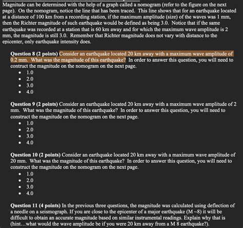 Solved Magnitude Can Be Determined With The Help Of A Graph Chegg Com