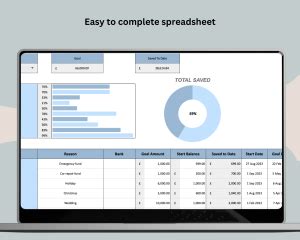 Savings Tracker Spreadsheet Numonday