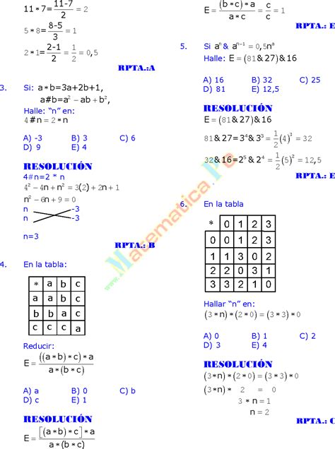 Operadores MatemÁticos Ejercicios Resueltos De Razonamiento MatemÁtico