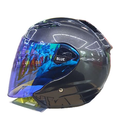 Nhk Helmet R6 V2 Solid Gunmetal Glossy Shopee Malaysia