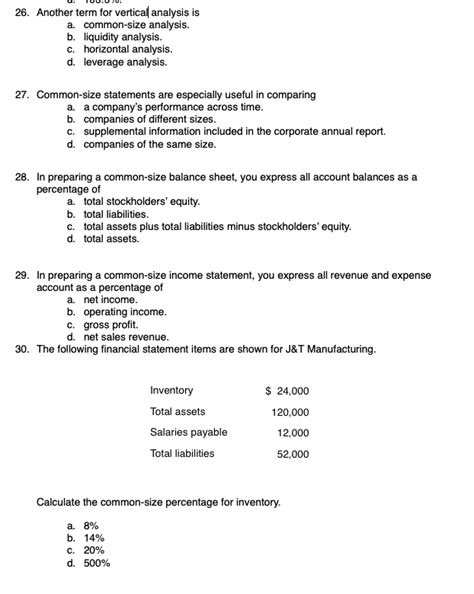 Solved Another Term For Vertical Analysis Is A Chegg Com