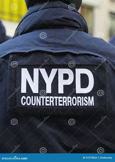 Nypd Counter Terrorism Officers Providing Security Editorial Image