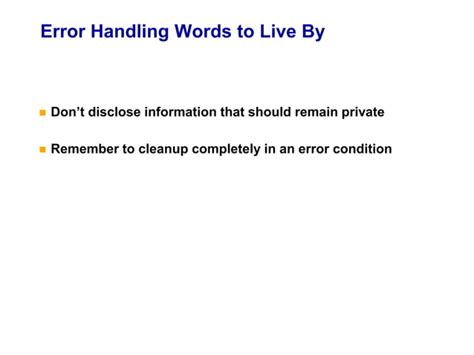 Application Security Fundamentals Part Security Mechanisms Error Handling PPT