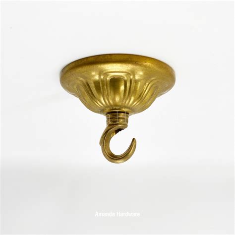 Stamped Brass Dome Hook For Hanging Planters Wind Chimes And Swag