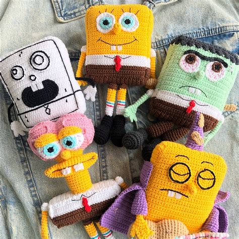 Doodlebob Spongebob Character Crochet Doll 22 Cm 47 Off
